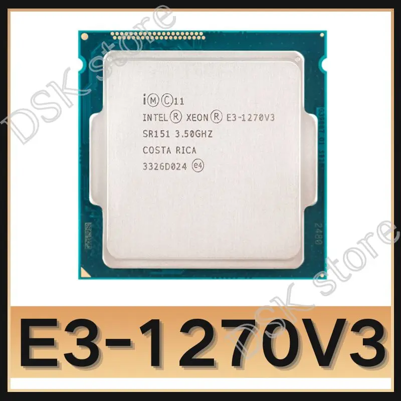 Intel-procesador Xeon E3-1270 v3 E3 1270 v3 E3 1270v3 3,5 GHz LGA1150 8MB Quad Core E3 1270 V3 ...
