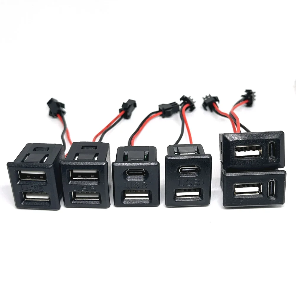 large current Double layer USB female base type-c socket a female USB ...