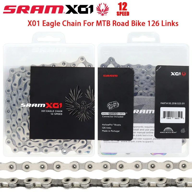 SRAM-12S-X01-Eagle-Bicycle-Chain-For-MTB-Road-Bike-126-Links-Silver ...