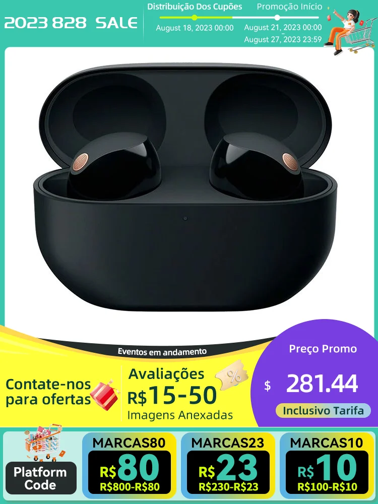 Sony WF 1000XM5 Earphone Bluetooth Wireless Headphones Noise Canceling ...