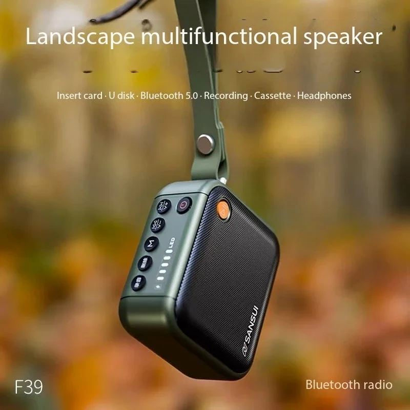 SANSUI-F39-Outdoor-Portable-Wireless-Bluetooth-Speakers-FM-Radio-HI-FI ...