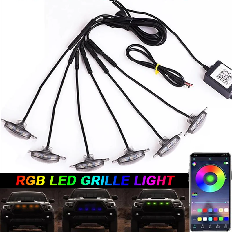 Universal-Upgrade-RGB-Grille-Light-Front-Grille-LED-Day-Running-Light ...