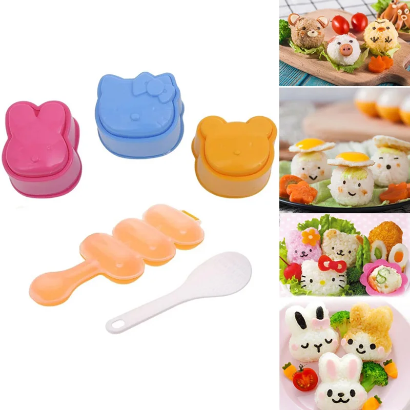 Rice-Ball-Mould-Shaker-with-Rice-Paddle-Sushi-Roll-Maker-DIY-Bento-Box ...