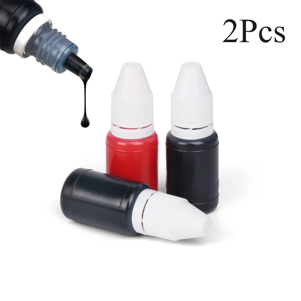 2Pcs 10ml Colorful Useful Oil Inkpad Office School Supplies Flash ...