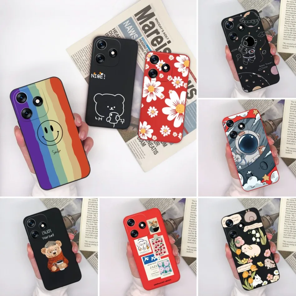 Case-For-Tecno-Spark-10-Pro-10C-4G-5G-Fun-Bear-Phone-Protective-Soft ...