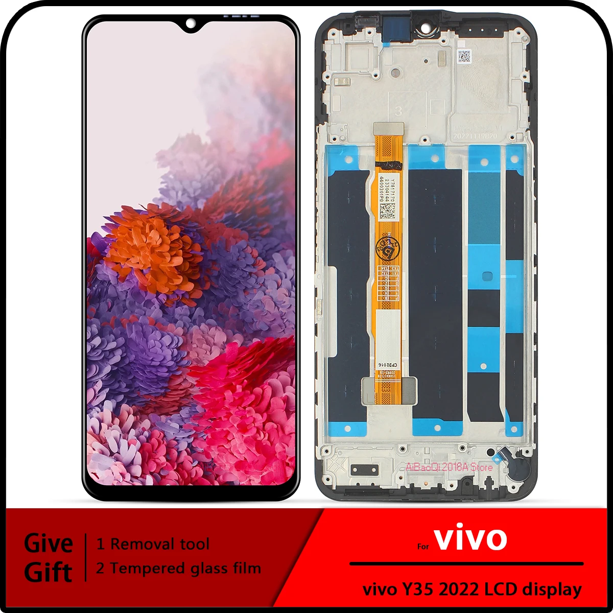 Original For VIVO Y35 2022 5g LCD Display Screen Touch Panel Digitizer For VIVO Y35 4g LCD Display