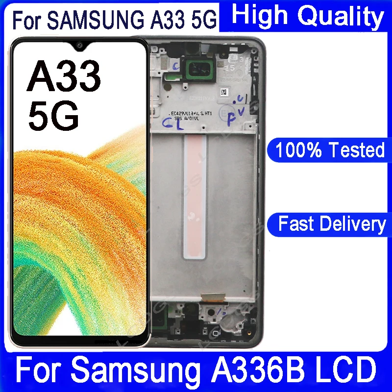 100-Test-OLED-A33-5G-For-Samsung-A336B-A336E-A336M-A336B-DS-A336B-DSN ...