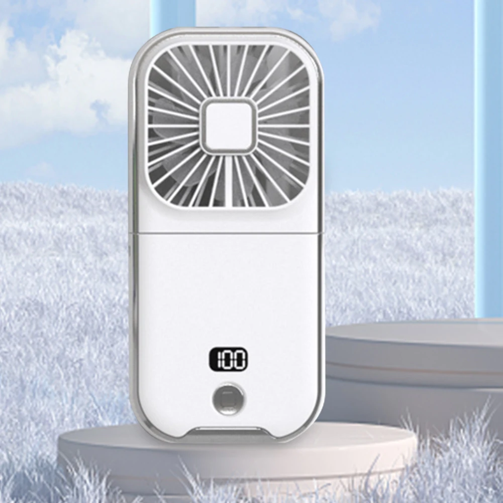 Electric-Cooling-Desktop-Fan-Digital-Display-Mini-Portable-Folding-Fan ...