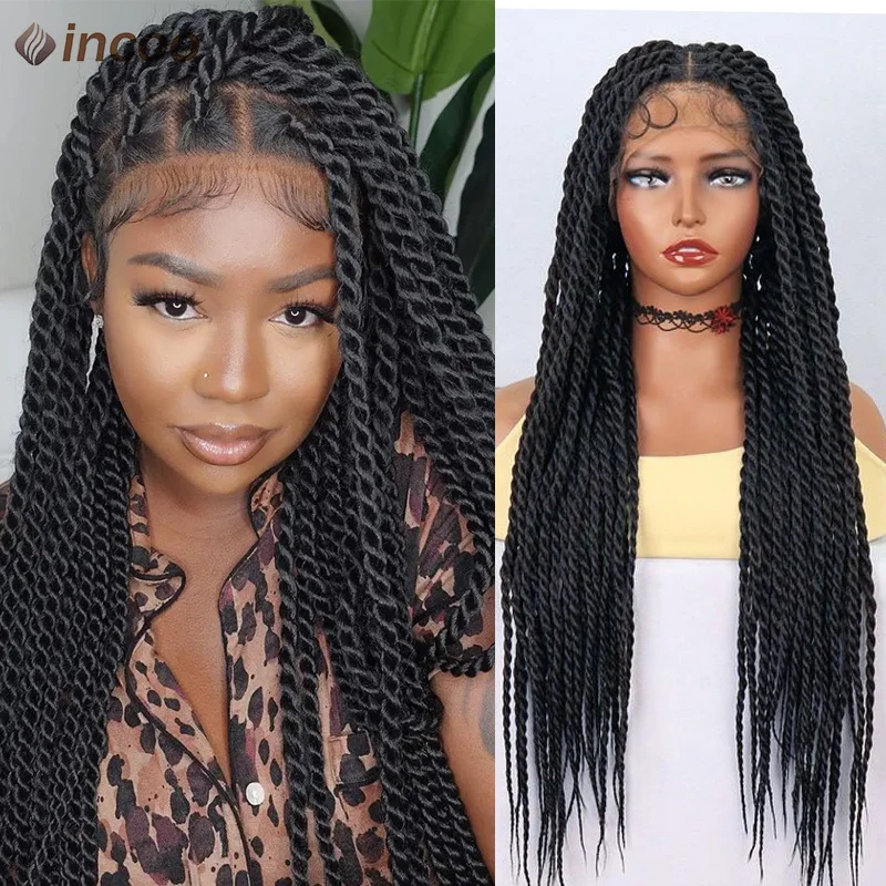 Incoo-Synthetic-Full-Lace-Front-Braided-Wig-For-Black-Women-Senegalese ...