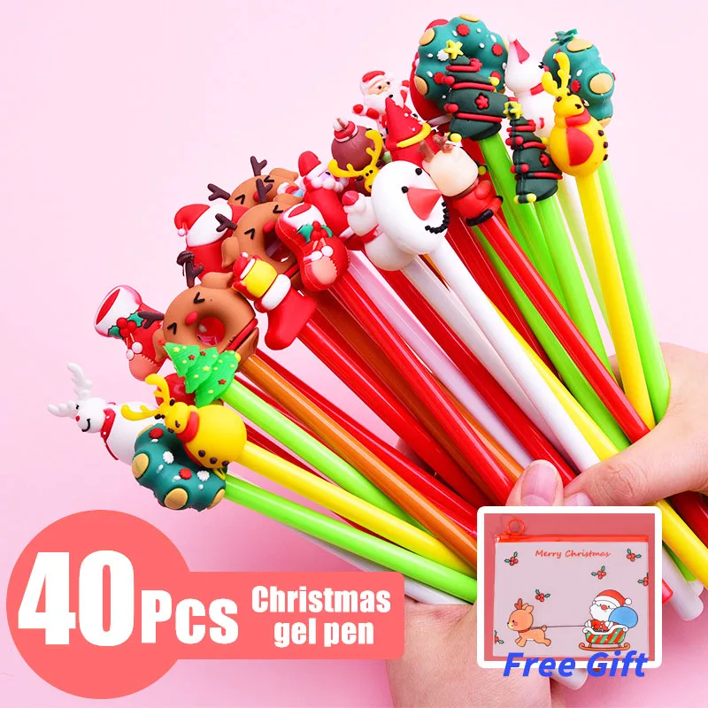 40-Pcs-Christmas-Gel-Pen-Wholesale-Cute-Kawaii-Christmas-Tree-Elf-Santa ...
