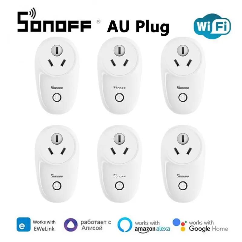 SONOFF AU Plug S26 WiFi Smart Plug Wireless Smart Socket Switch Timing Smart Voice Remote ...