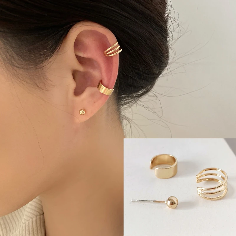 Ear Cuffs Men Clip Earrings | Earrings Without Ear Piercing | Men Ear ...