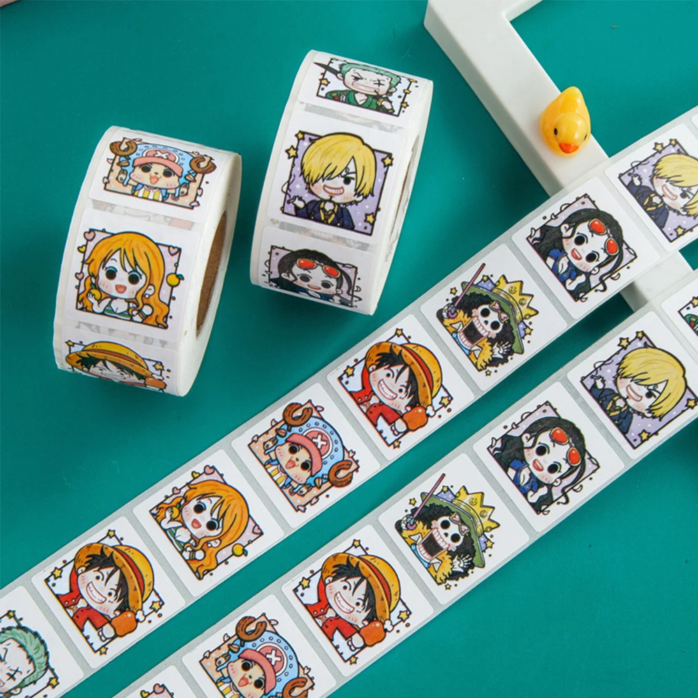 500pcs-Roll-One-Piece-Cartoon-Anime-Sealing-Stickers-Creativity-DIY-PVC ...