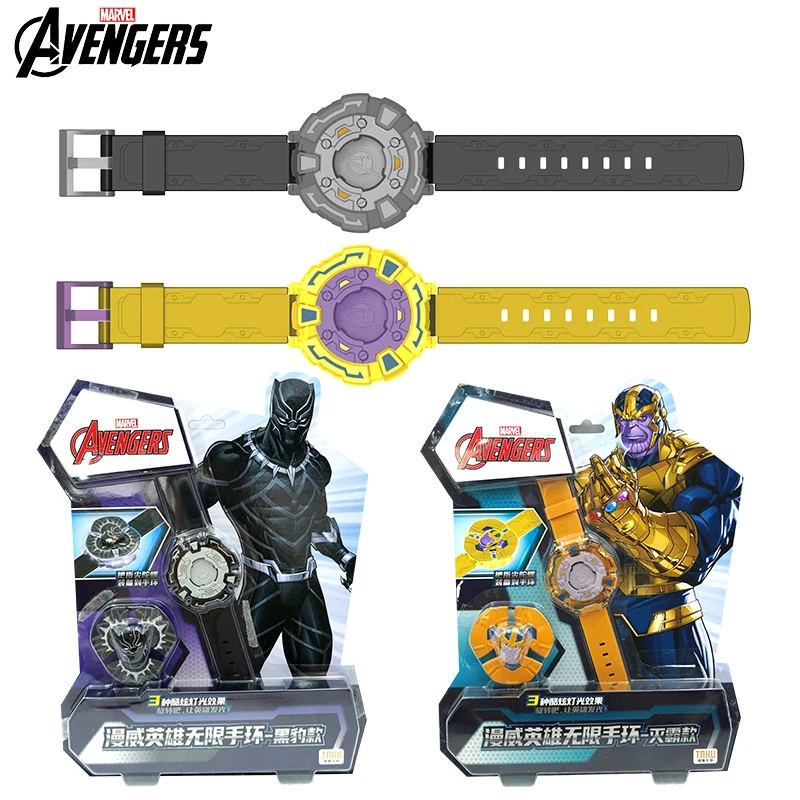 New-Marvel-Avengers-Black-Panther-Thanos-Fidget-Spinner-Wristband-2Pcs ...