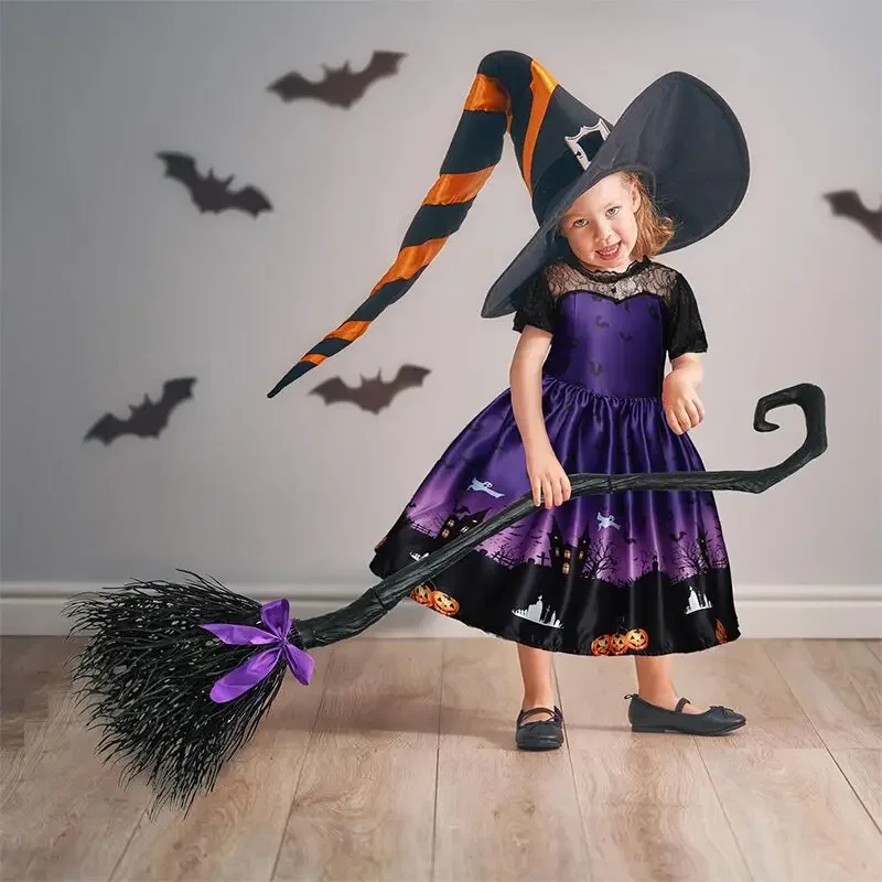 Magic-Witch-Cosplay-Dress-for-Girls-Bat-Ghost-Dark-Kid-s-Halloween ...