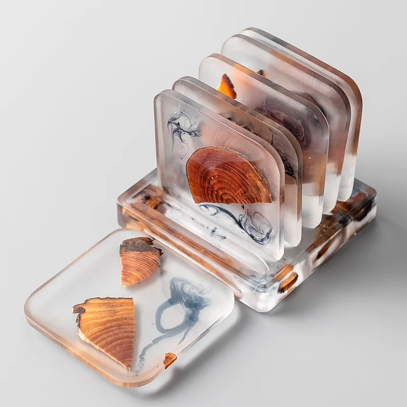 Coaster-Resin-Tea-Pad-Transparent-Coaster-Tea-Coaster-Tea-Ceremony-Kung ...