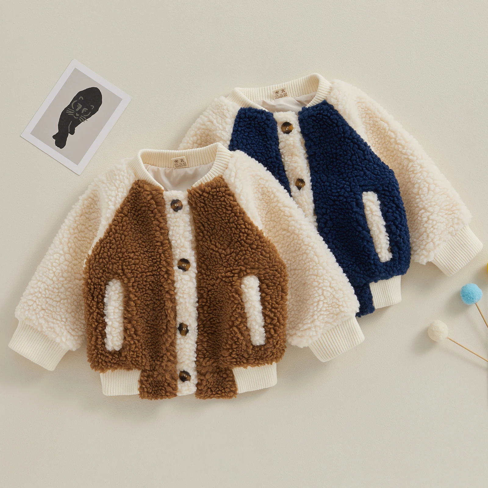 Pudcoco-Kids-Baby-Girl-Boy-Fleece-Winter-Coat-Contrast-Color-Long ...