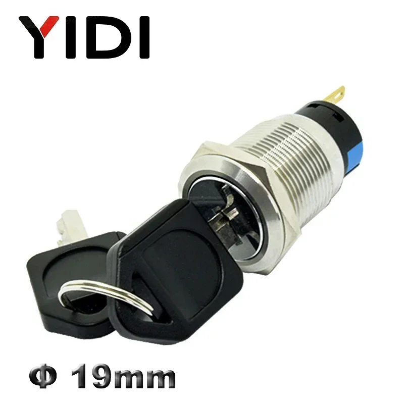 19mm-Waterproof-Stainless-Steel-2-3-positions-Metal-Key-Switch-1NO1NC ...