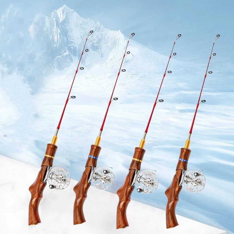 Telescopic-Ice-Winter-Fishing-Rod-Outdoor-Sport-Mini-Feeder-Wooden ...