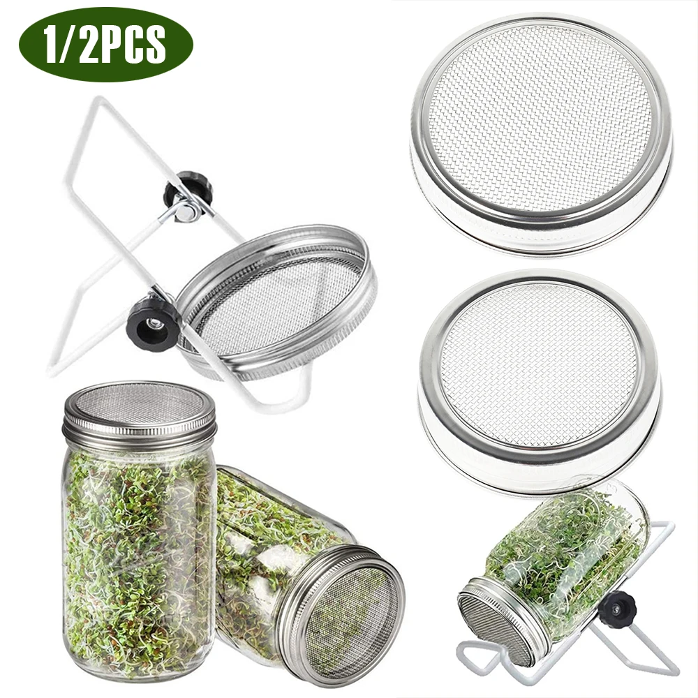 1-2-Pcs-Seed-Sprouter-Germination-Cover-Stainless-Steel-Seed-Sprout-Can ...