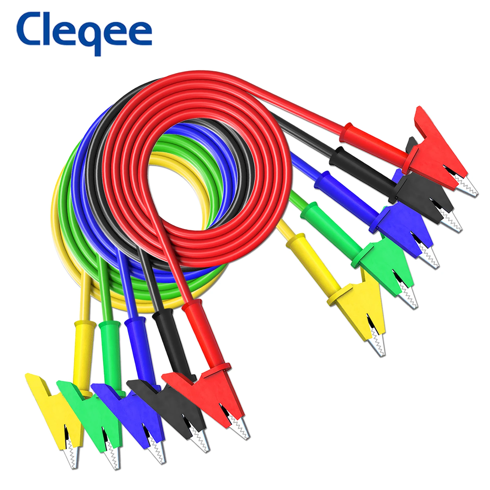 Cleqee P1024 Dual Alligator Clip Test Lead Crocodile Clamp Cable 5 ...