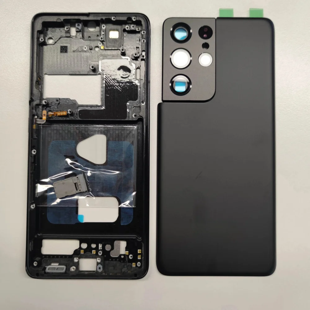 For Samsung Galaxy S21 ultra 5G full housing case middle frame glass ...