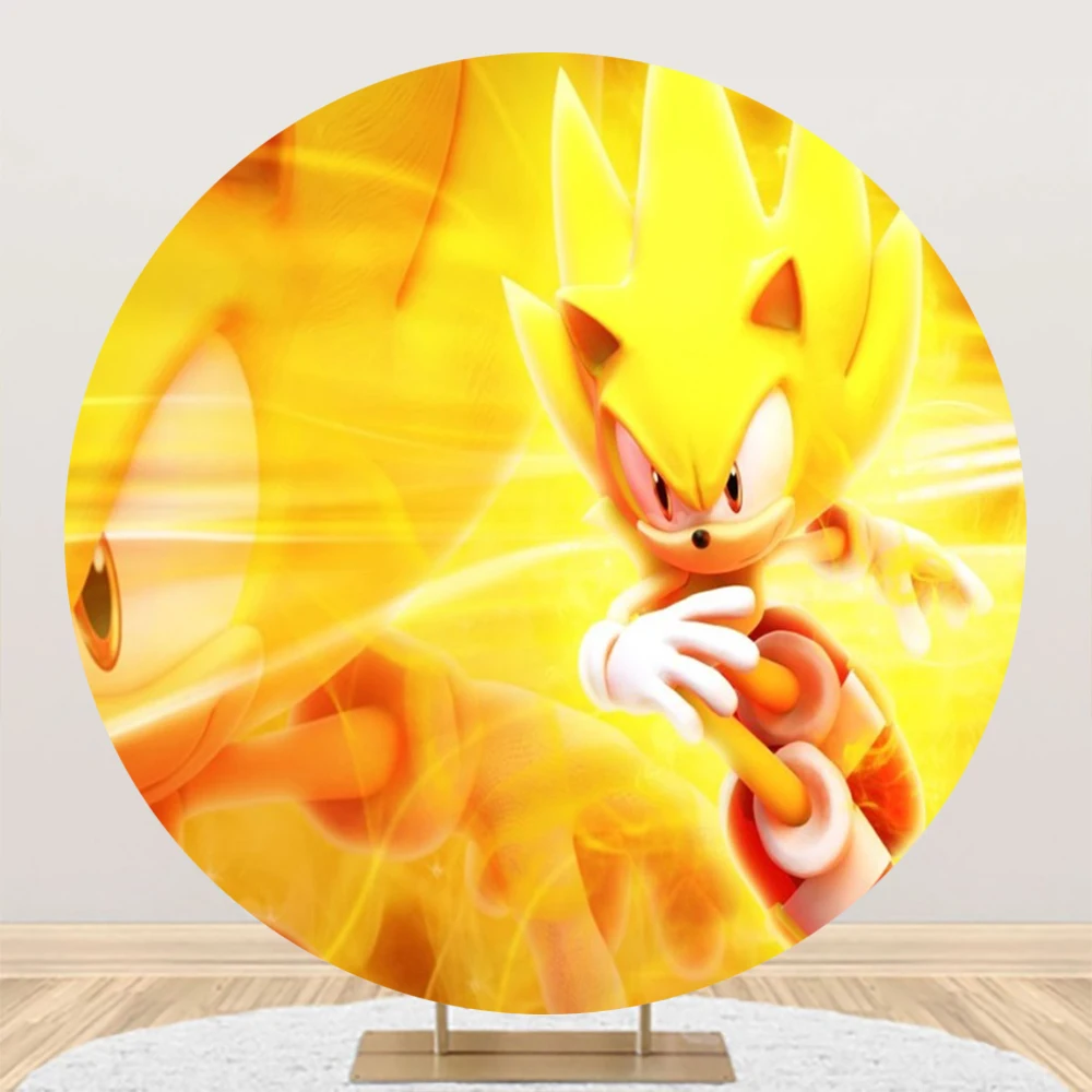 Fondo fotográfico redondo de Sonic The Hedgehog para fotografía, baby ...