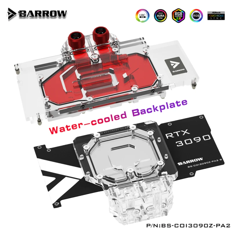 Barrow 3090 3080 GPU bloque de agua para BATTLEAX 3090/3080, cubierta ...