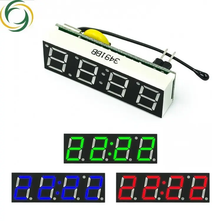 3-In-1-LED-DS1302-RX8025T-Digital-Clock-Temperature-Voltage-Module-DIY-Time-Thermometer ...