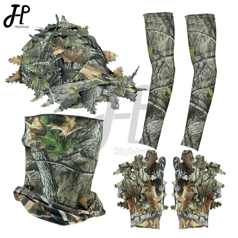 Tactical-Camouflage-Ghillie-Suit-Hunting-Uniform-Set-Cap-Face-Mask ...