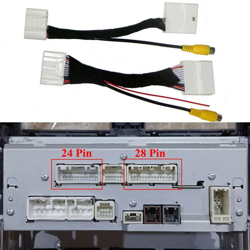 28Pin-Front-Camera-24Pin-Rear-Camera-DVR-Adapter-Cable-For-Toyota-Land ...
