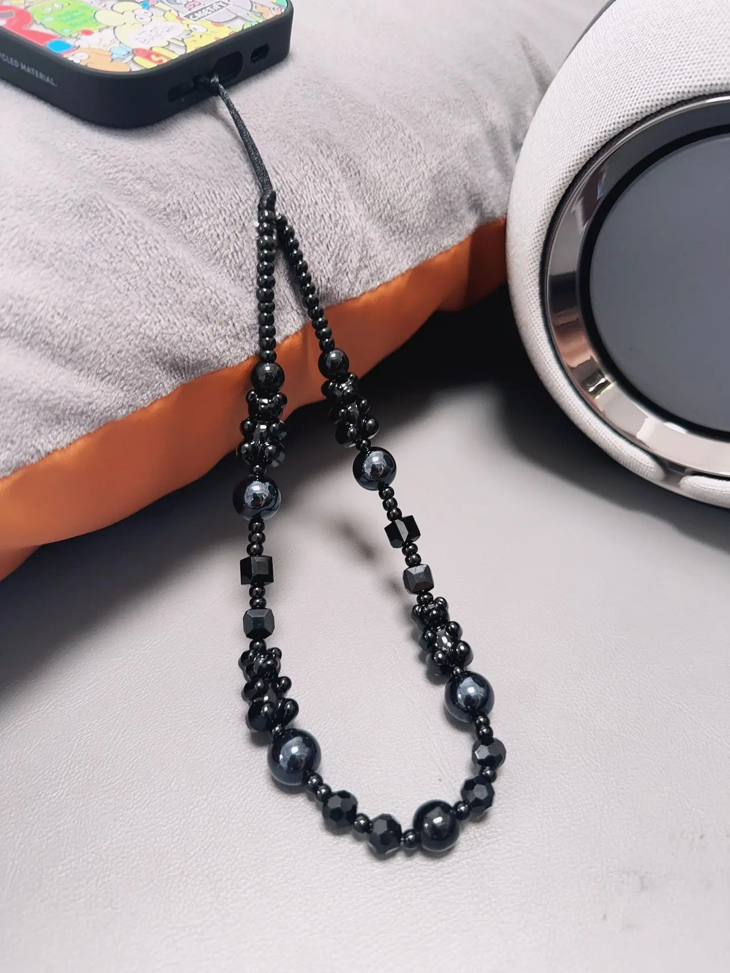 HERLOOK-Black-Bear-Phone-Charm-Kpop-Fashion-Phone-Strap-Beaded-Chain ...