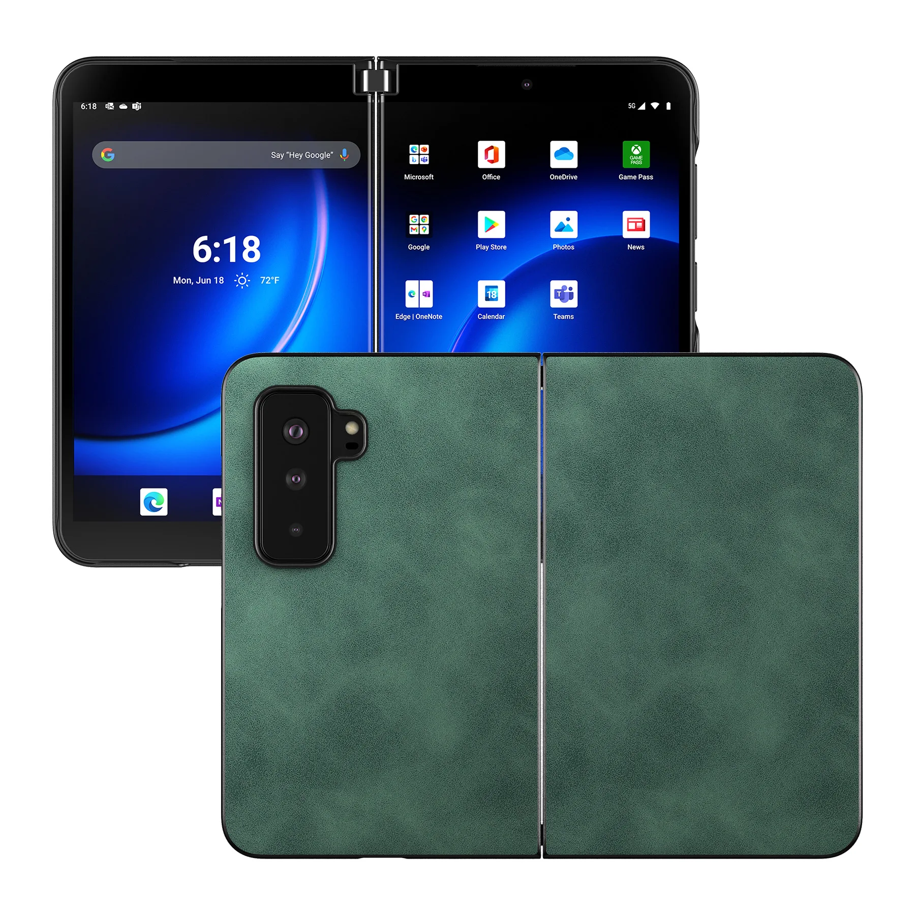 Para-Microsoft-Surface-Duo-2-funda-protectora-de-cuero-PU-para-Surface ...