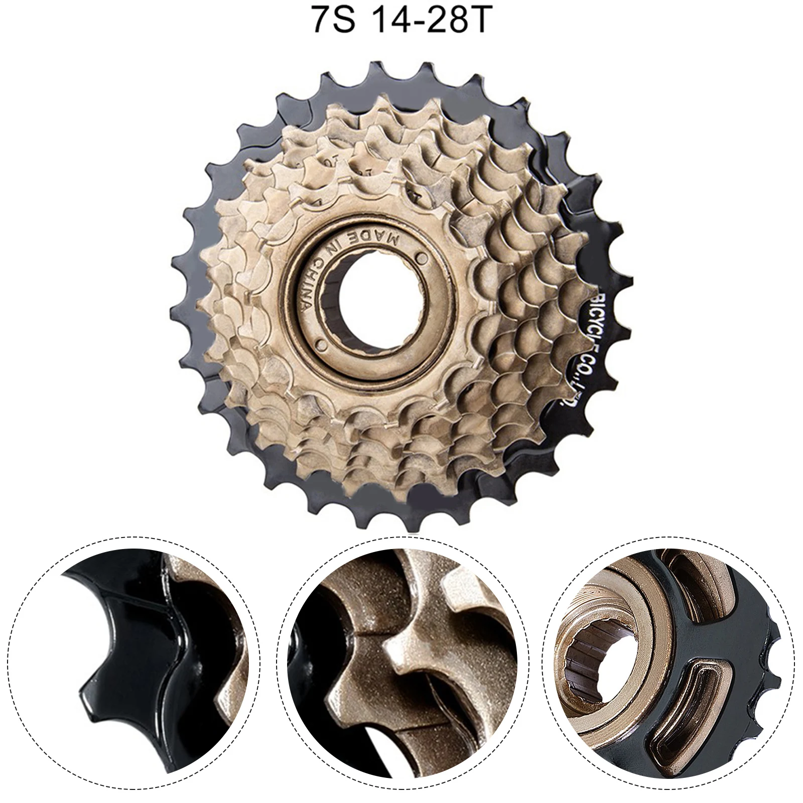 1pc 7/21 Speed Thread Type Sprocket 14-28T Rotary 41mm Bicycle Sprocket ...