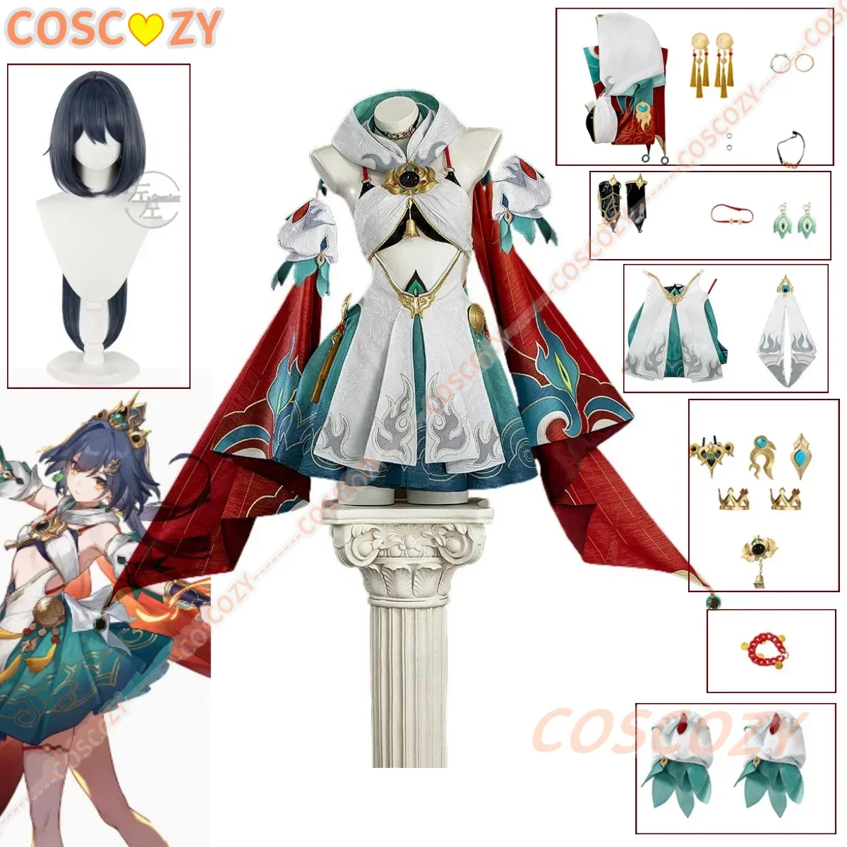 Presell-Honkai-Star-Rail-Yunli-Cosplay-Costume-Wig-Dress-Uniform ...