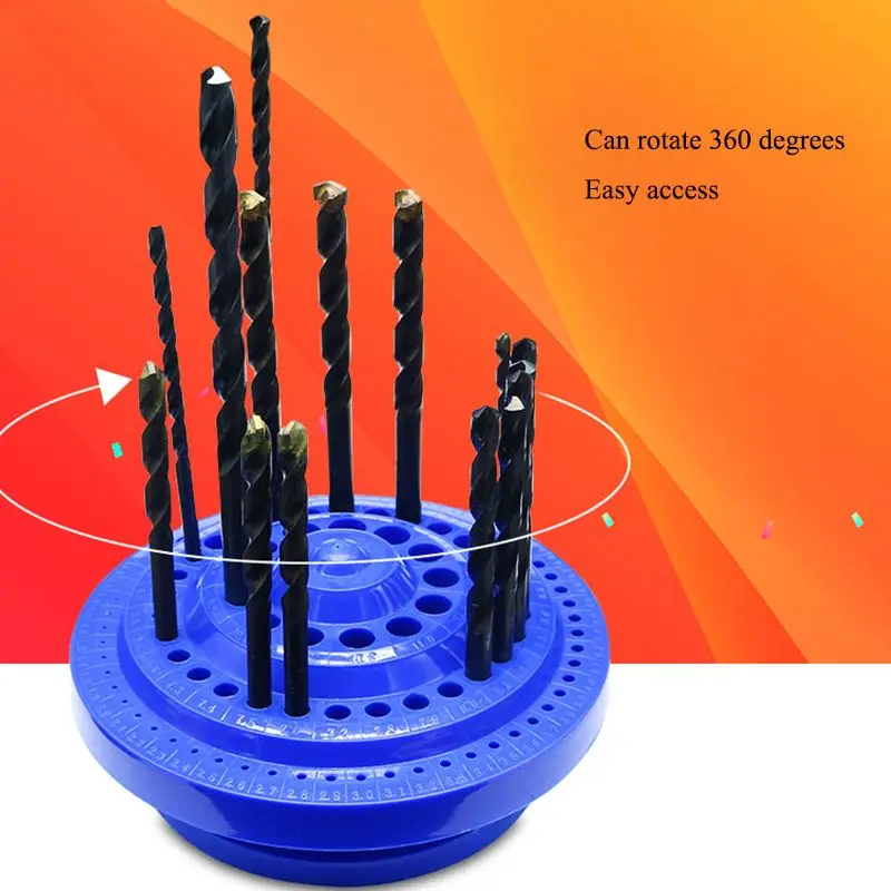 100pcs Holes 360 Degree Rotating Drill Storage Box Round Shaped ...