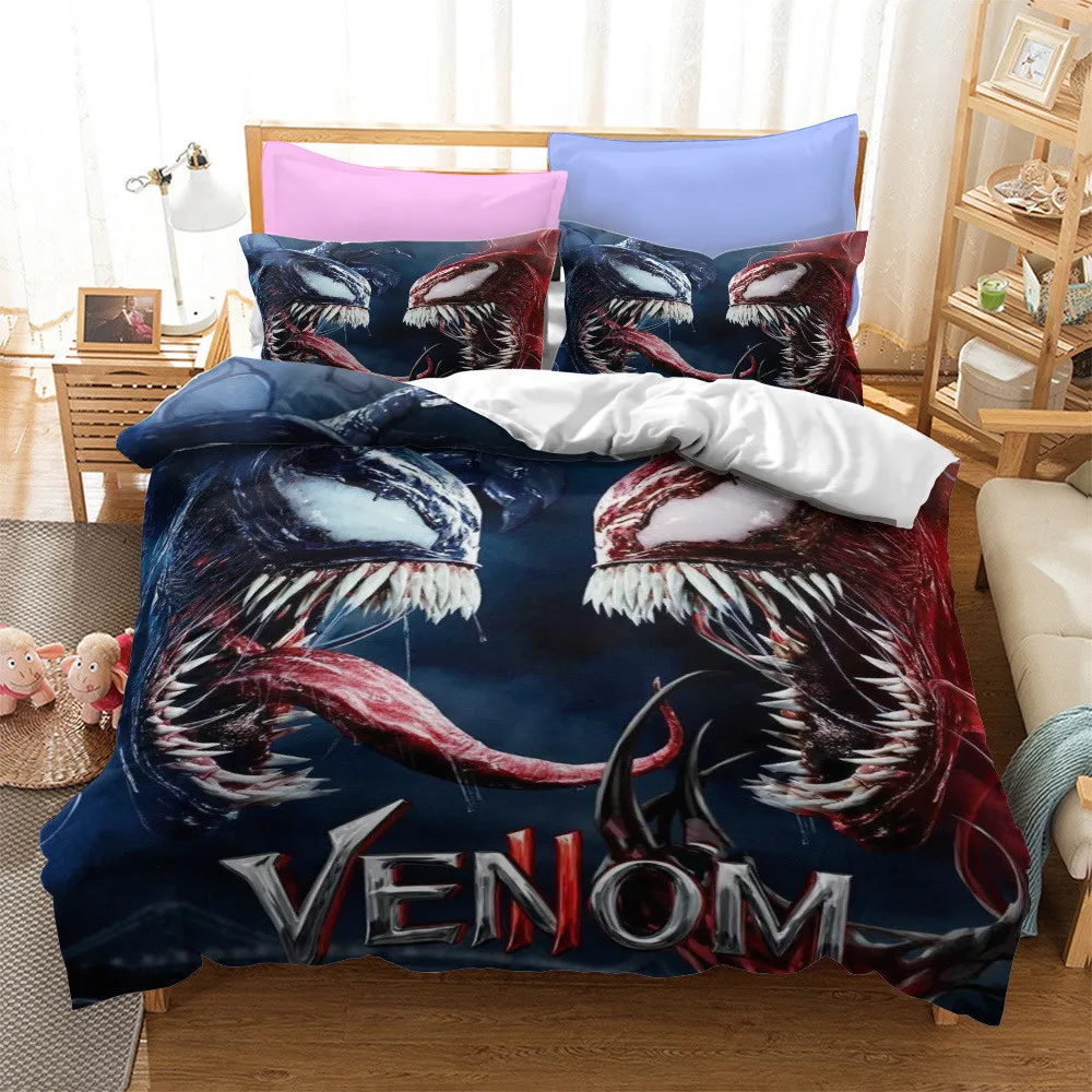 Venom Bedding Duvet Cover with Pillowcases, 3D Printed Bed Set ...