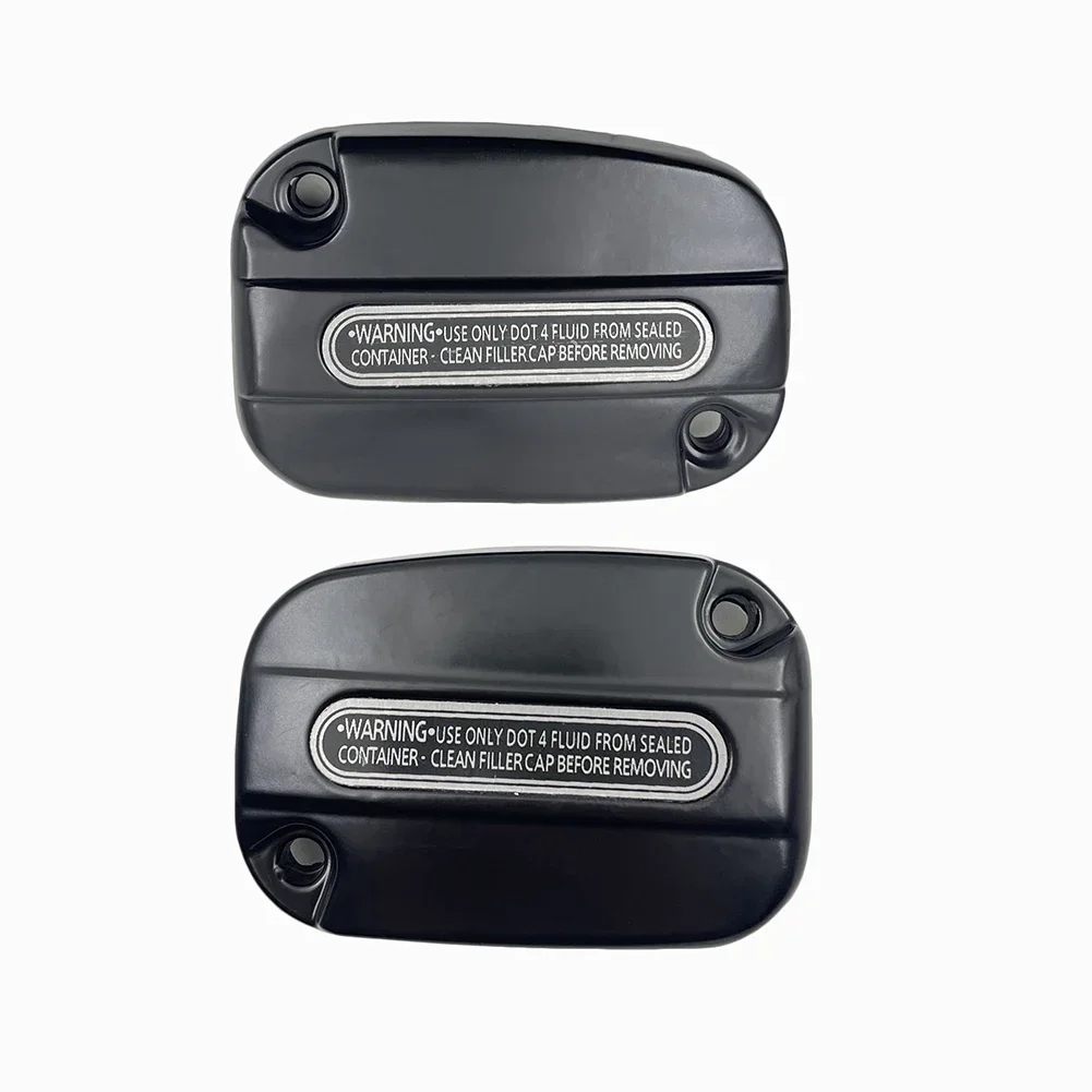 Motorcycle Brake Master Cylinder Cover Pump Cap Black For Harley ...