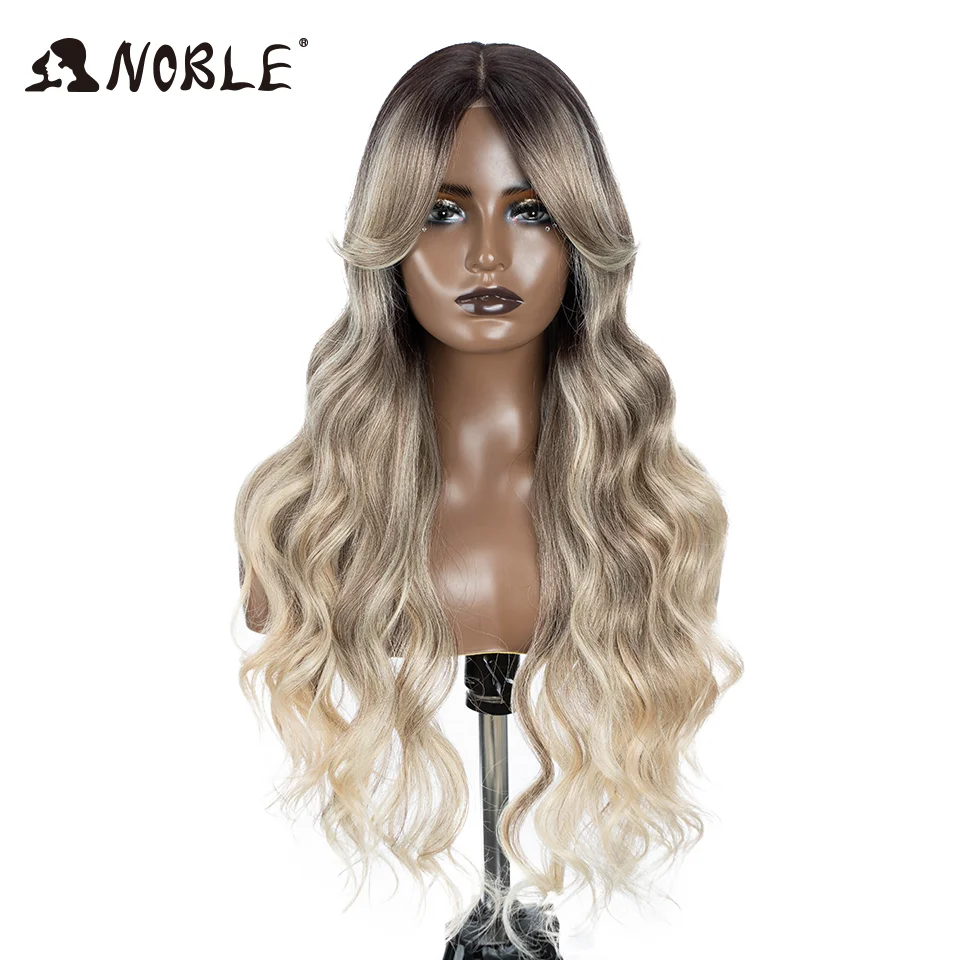 Noble-Water-Wave-Synthetic-Lace-Front-Wig-28-Inch-Brown-Wig-Lace ...