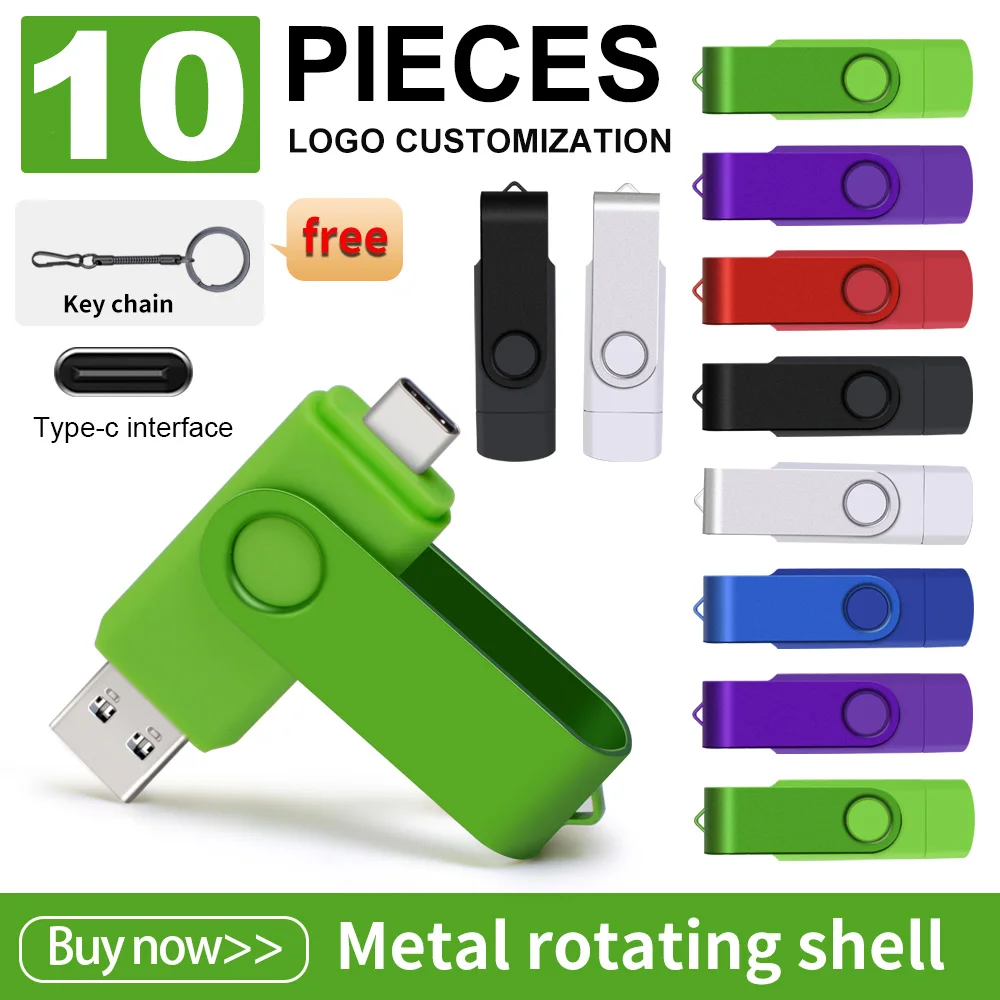 10PCS-USB-Flash-Drive-64G-32G-High-Speed-Pendrive-with-Key-Chain-Color ...