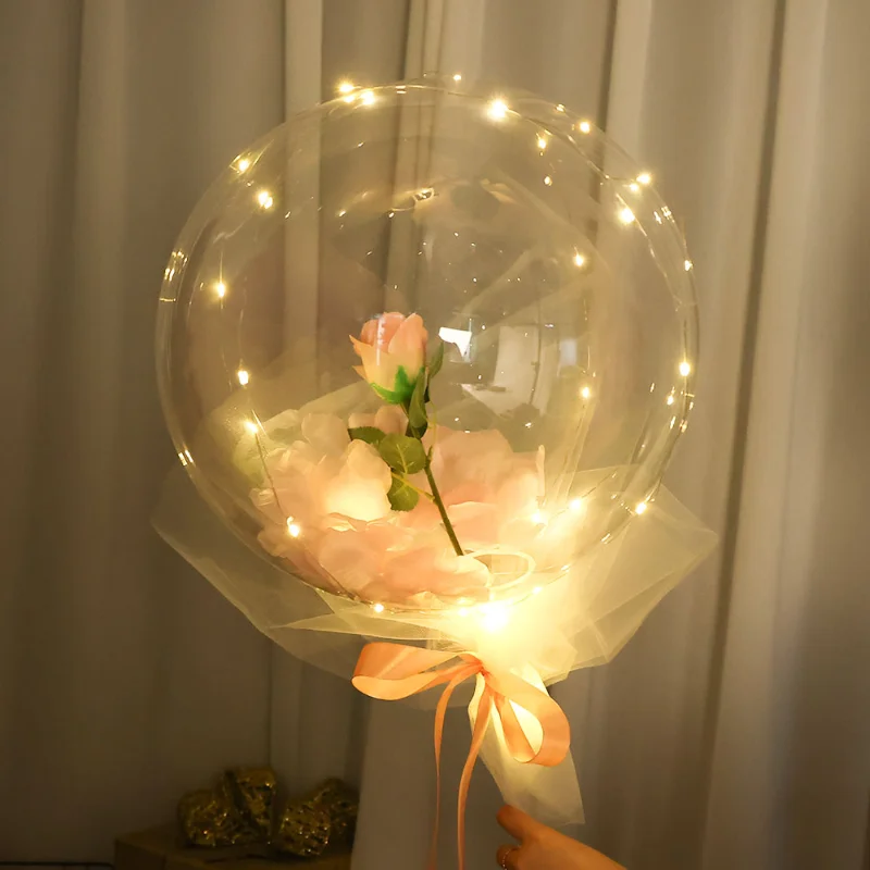 Led Rose Bouquet Ball Diy Wave Ball Mesh Wrap Wedding Decor Lights ...