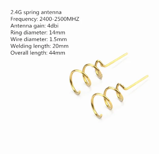 2400-2500MHZ copper omni directional spring antenna 1.5mm thick helix ...