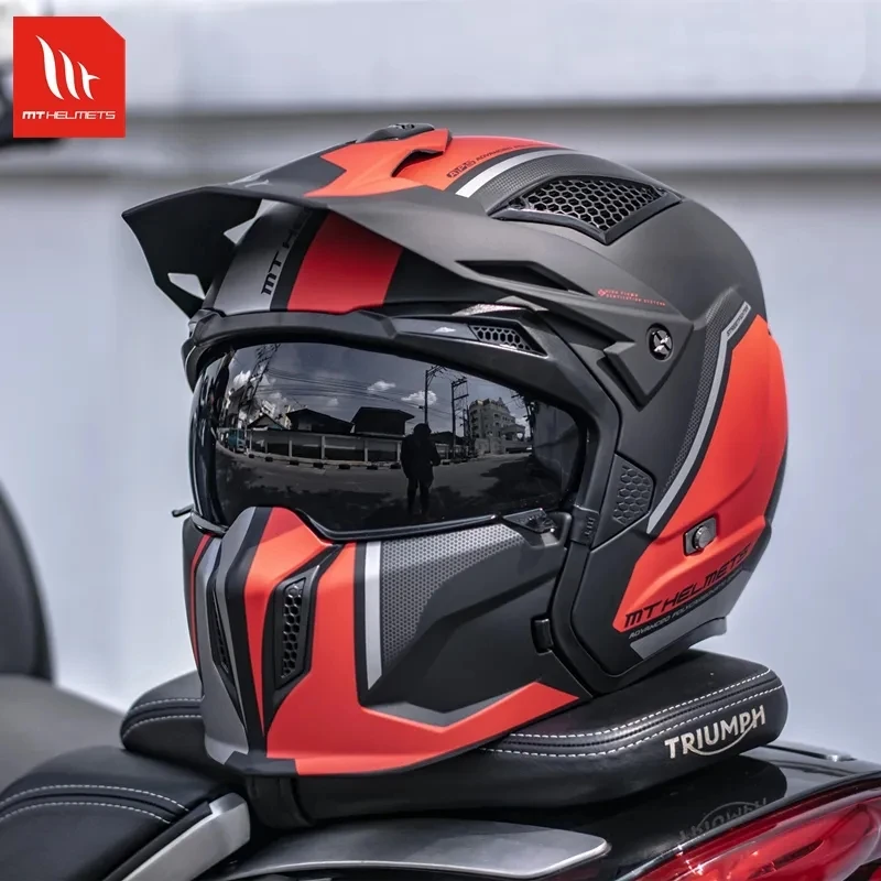 MT Retro Helmet Motorcycle Full Helmet Men Women Summer Locomotive Four ...