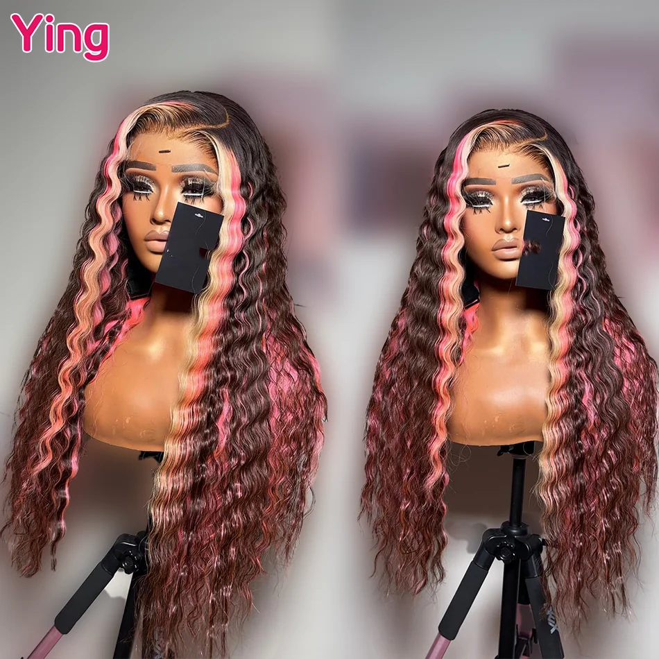 Ying-Neapolitan-Colored-Pink-Brown-13x6-Lace-Front-Wig-Deep-Wave-5x5 ...