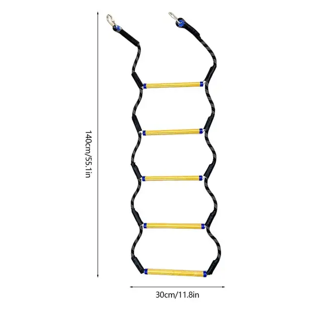 Boat Pontoon Ladders 5-Step Boat Ladder – Heavy-Duty Webbing With Hooks ...