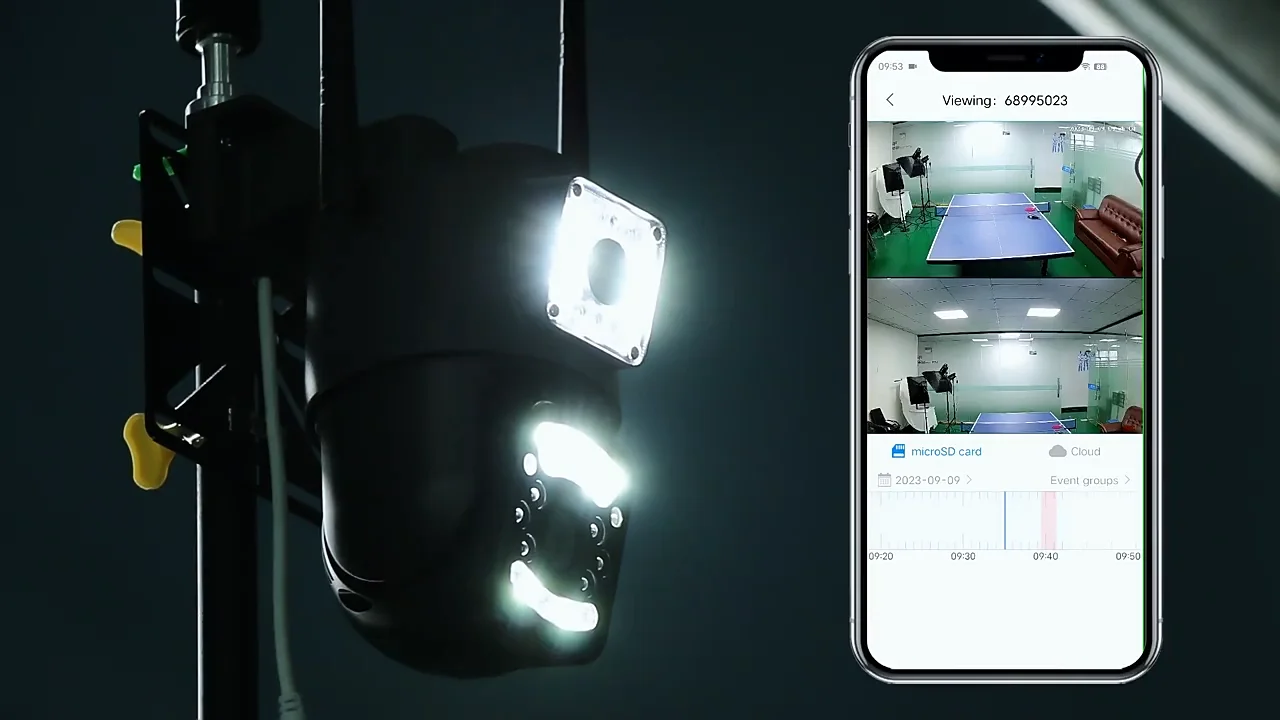 4G dual lens CCTV security camera wireless outdoor 4MP V380 Pro 4G Sim ...