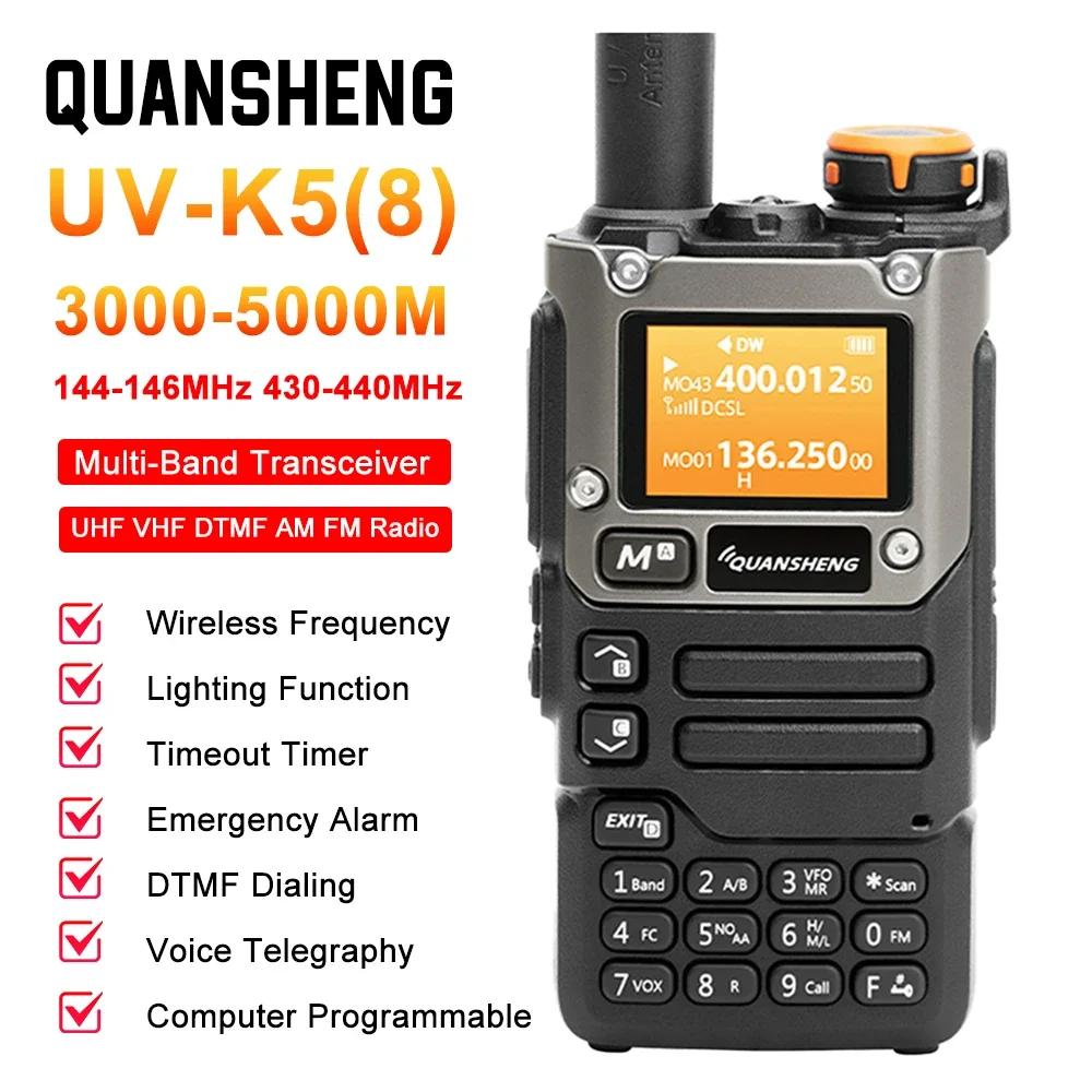 Quansheng-UV-K5-8-Walkie-Talkie-Portable-Am-Fm-Two-Way-Radio-Commutator ...