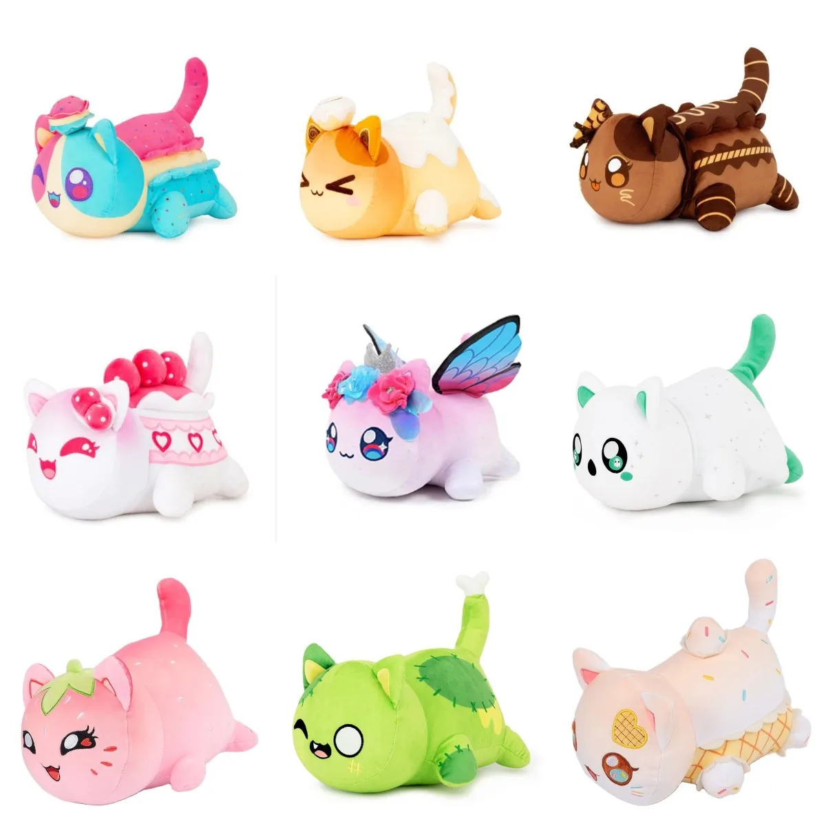 Meemeow Aphmau Plush Sweet Treats Cat Plush Toy Macaron Cat Chocolate ...