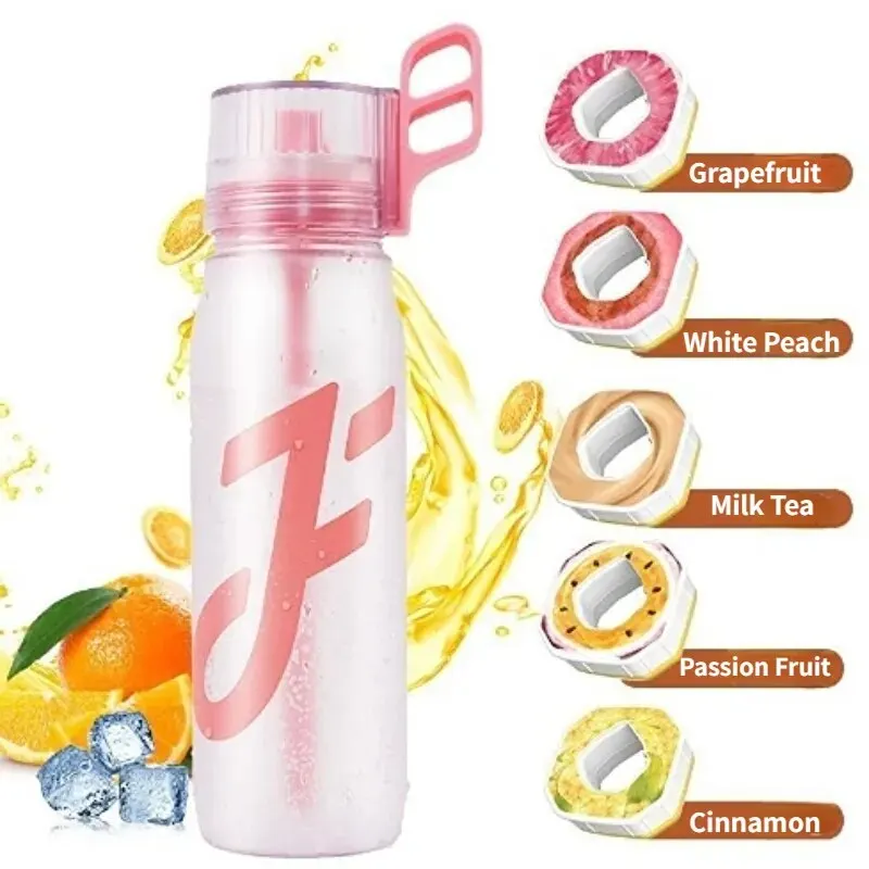 Flavored-Water-Bottle-With-Straw-650ML-5-Fruity-Rings-Outdoor-Fitness ...