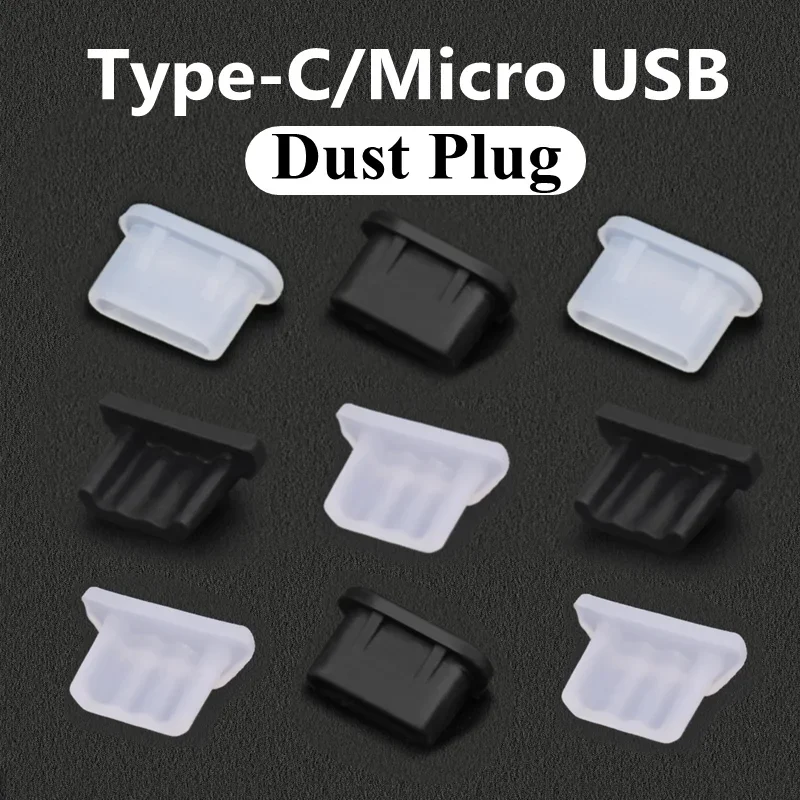 5-Pcs-Set-Micro-USB-Type-C-Dust-Plug-USB-Charging-Port-Protector ...